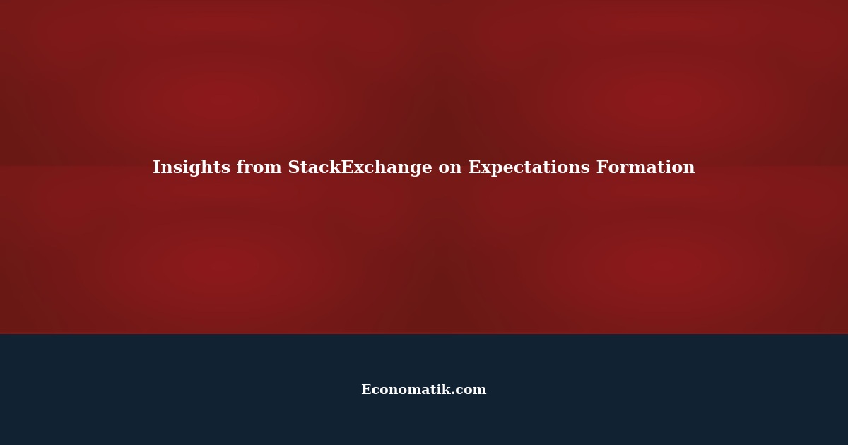 Experiments on Expectations Formation: Insights from StackExchange