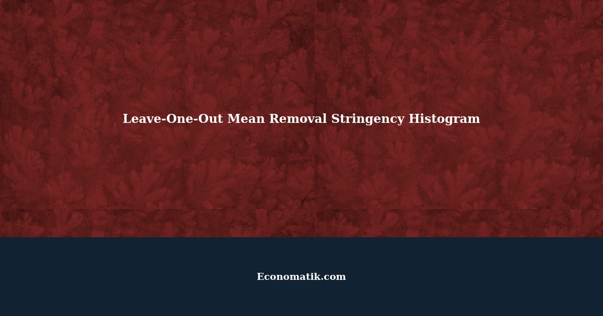 Understanding the Leave-One-Out Mean Removal Stringency Histogram Understanding the Leave-One-Out Mean Removal Stringency Histogram