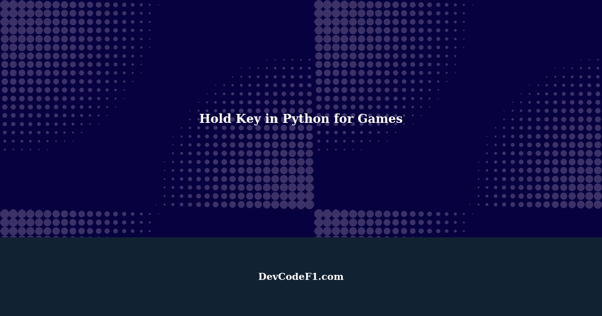 How to hold key in Python which work in games? How to hold key in Python which work in games?