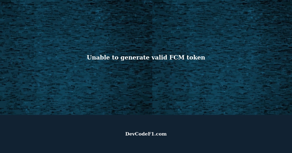 Unable to generate valid FCM token (unless they re-install iOS app)