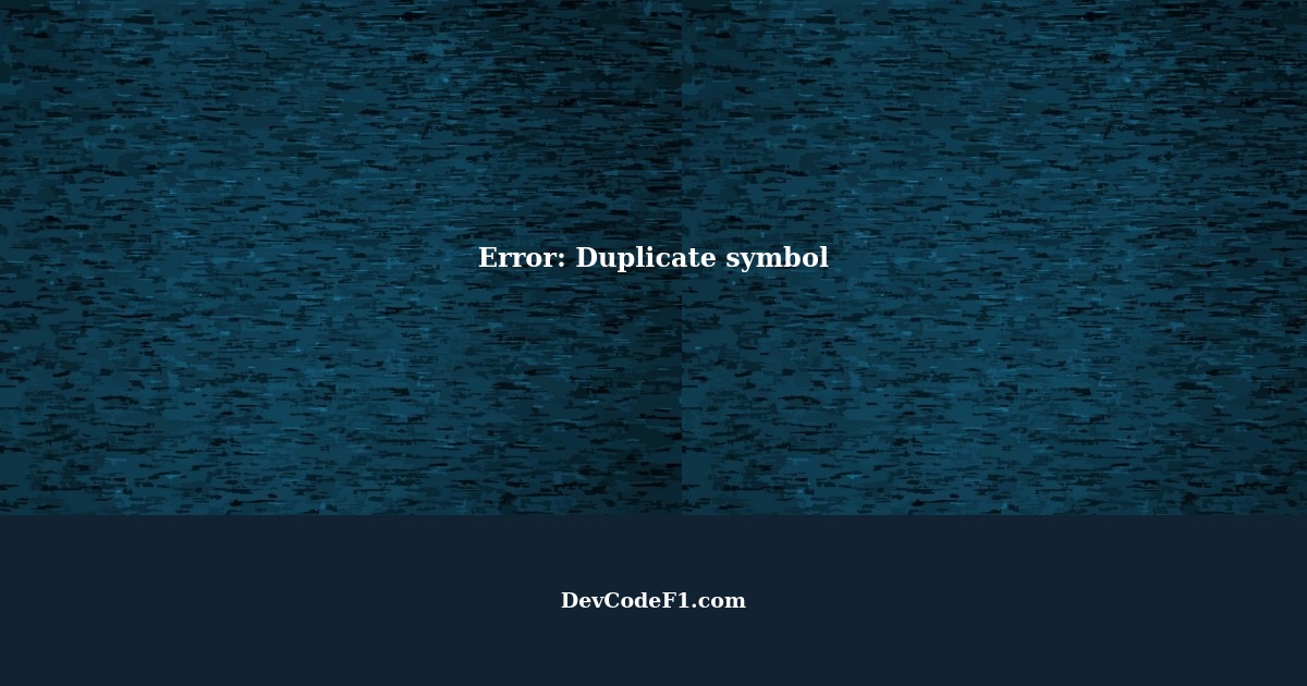 Error Duplicate Symbol When Including A Class That Itself Includes A Library