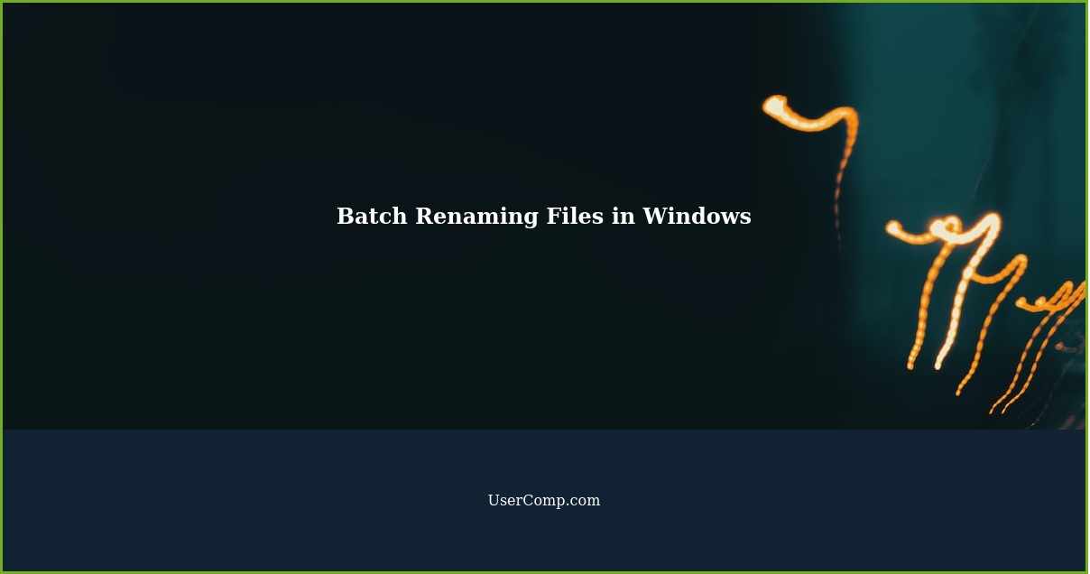 Batch Renaming Files In Windows Add A New Text At The Frontend To All Filenames In A Folder