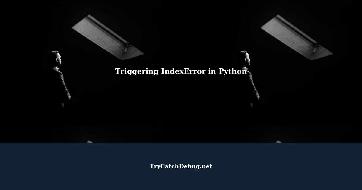 Triggering The Indexerror In Python Practicing Exception Handling