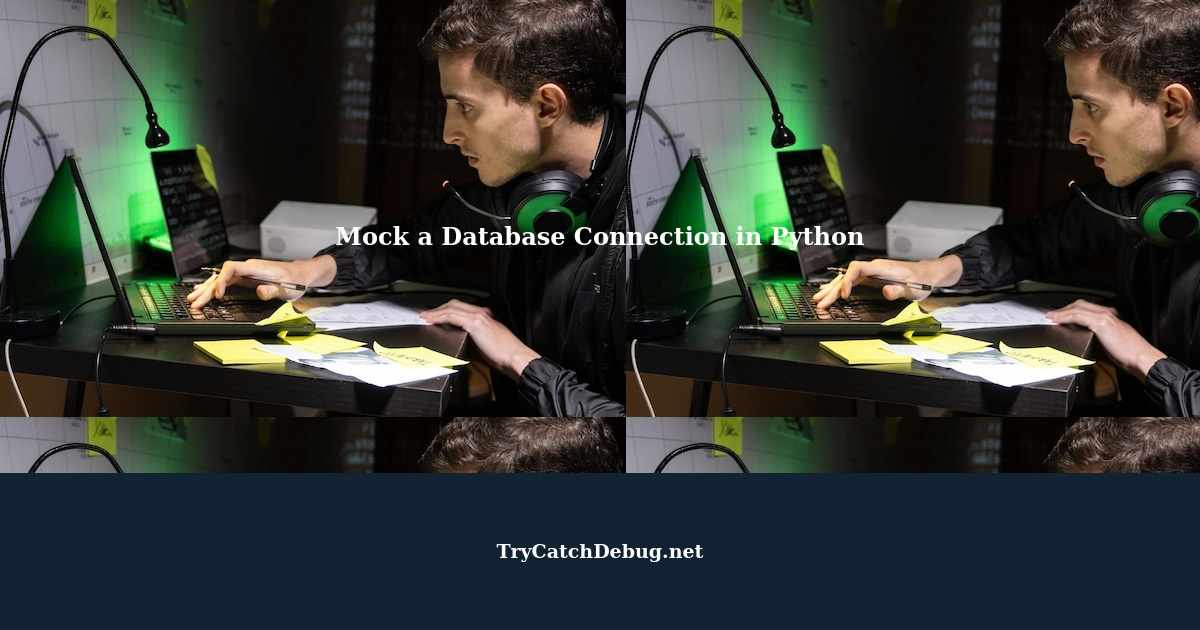 Mock A Database Connection In Python A Guide To Mocking In Python Unit Tests