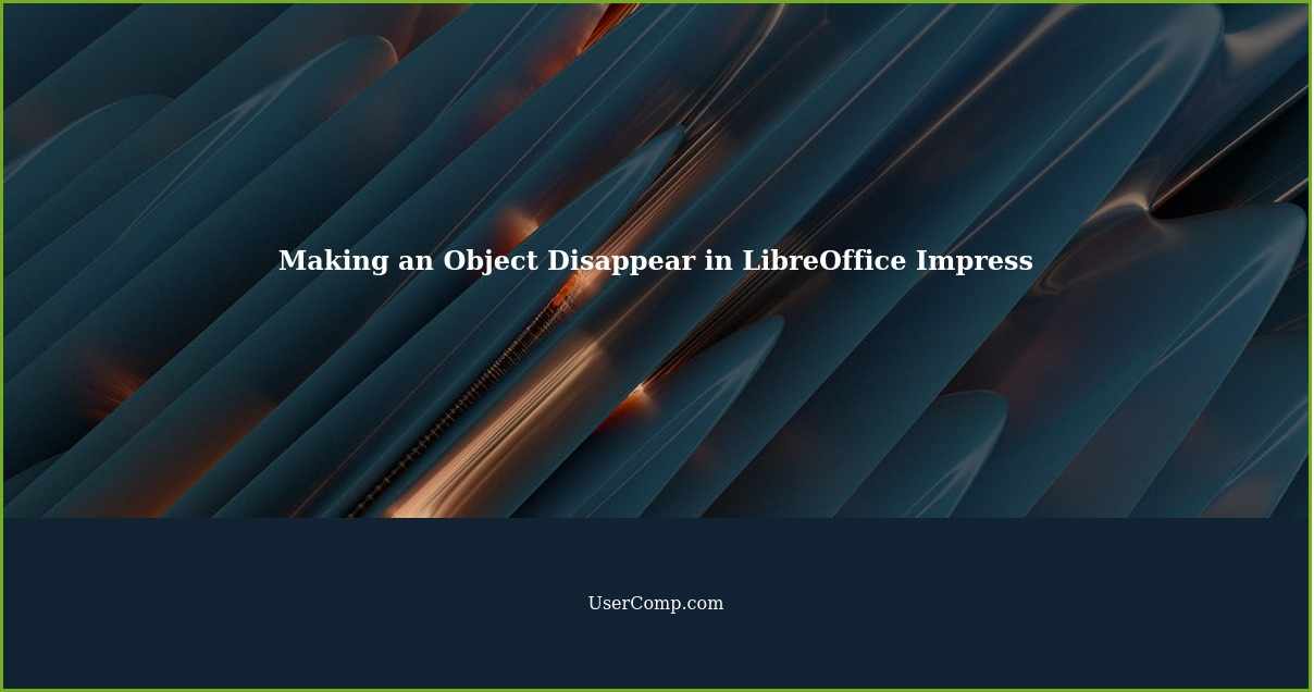 How to Make an Object Permanently Disappear in LibreOffice Impress
