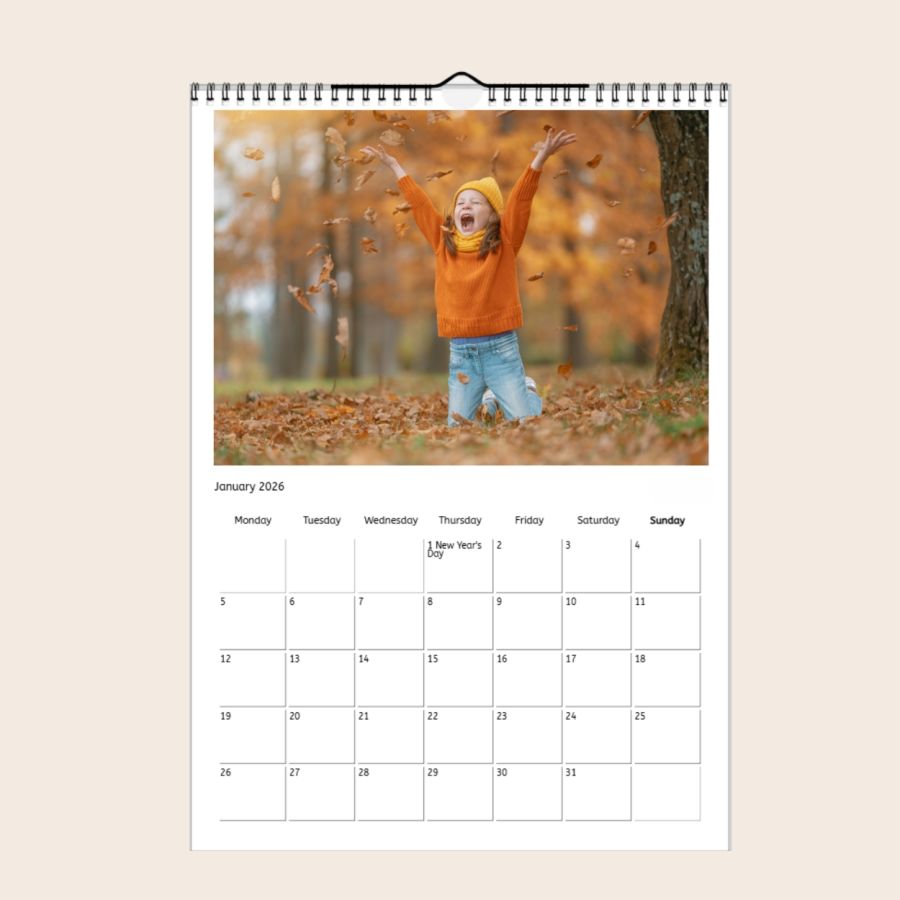 A4 Personalised Photo Calendar UK | Printed Locally | Pixa Prints