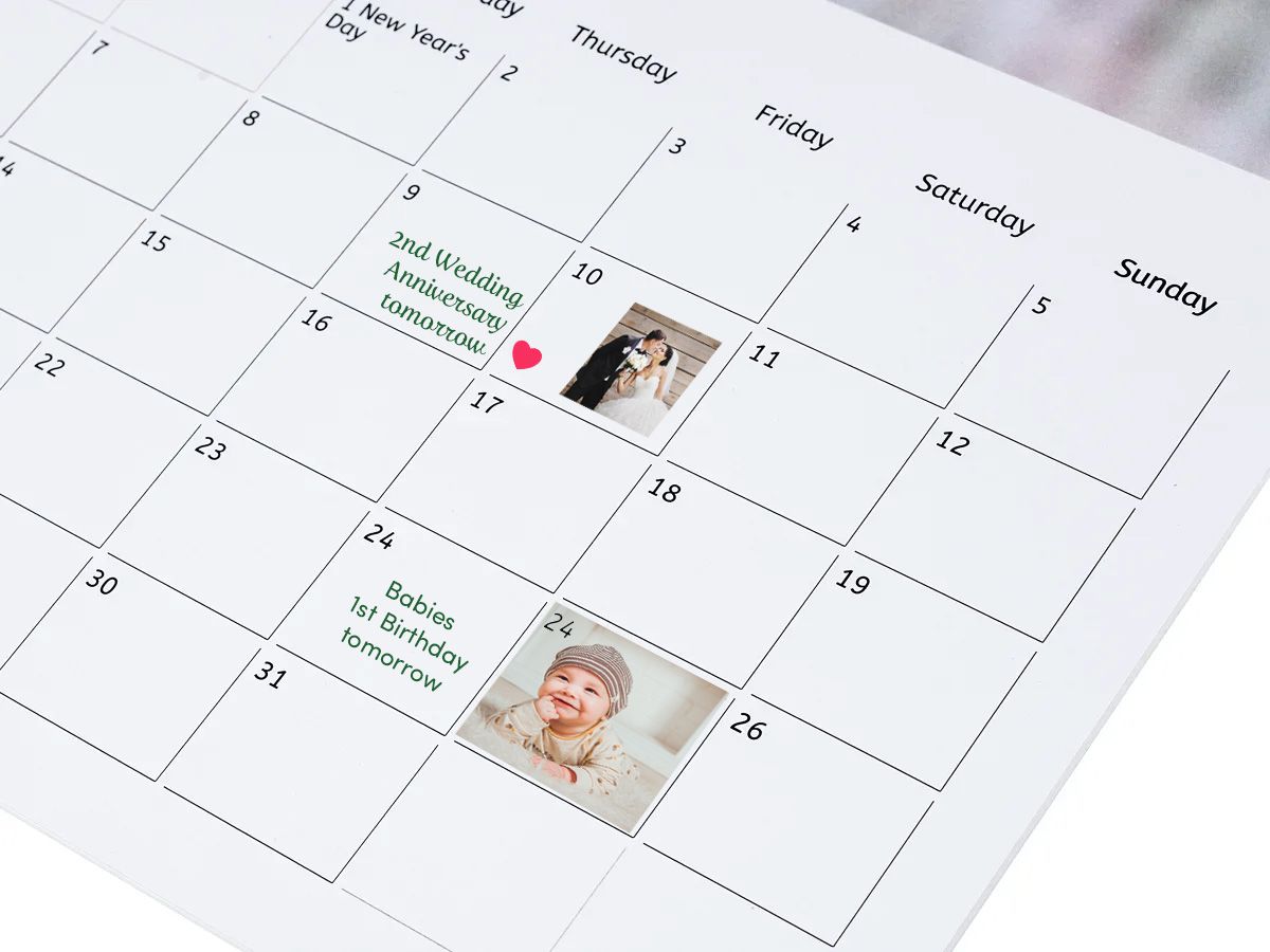 Personalised Calendars Celebrate New Year Calendar Cards Create