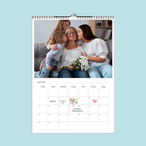 Personalised 2025 A3 Photo Calendar €9 - Pixa Prints Ireland