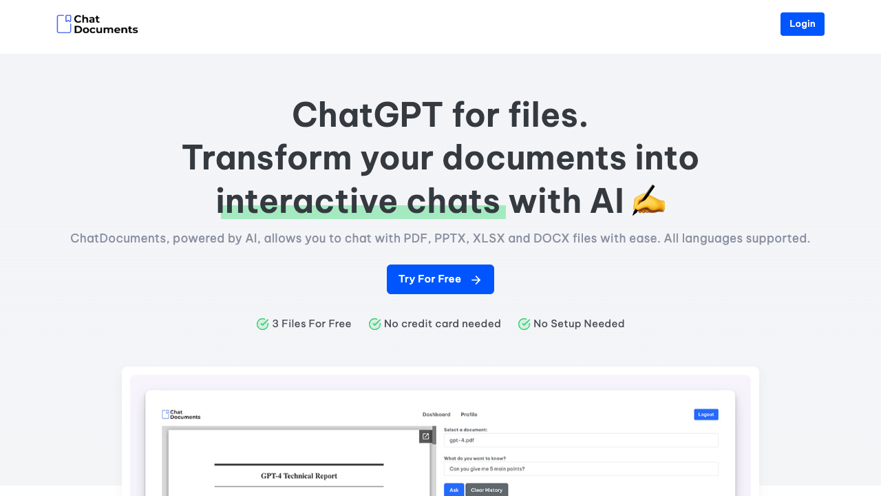 ChatDocuments - AI Powered Document Chat - AI Tool Review | Coding180