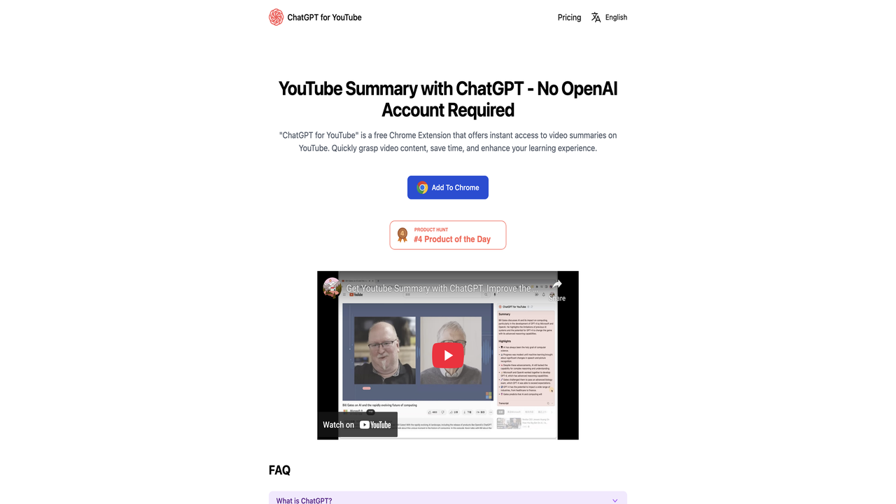 YouTube Summary with ChatGPT - AI Tool Review | Coding180