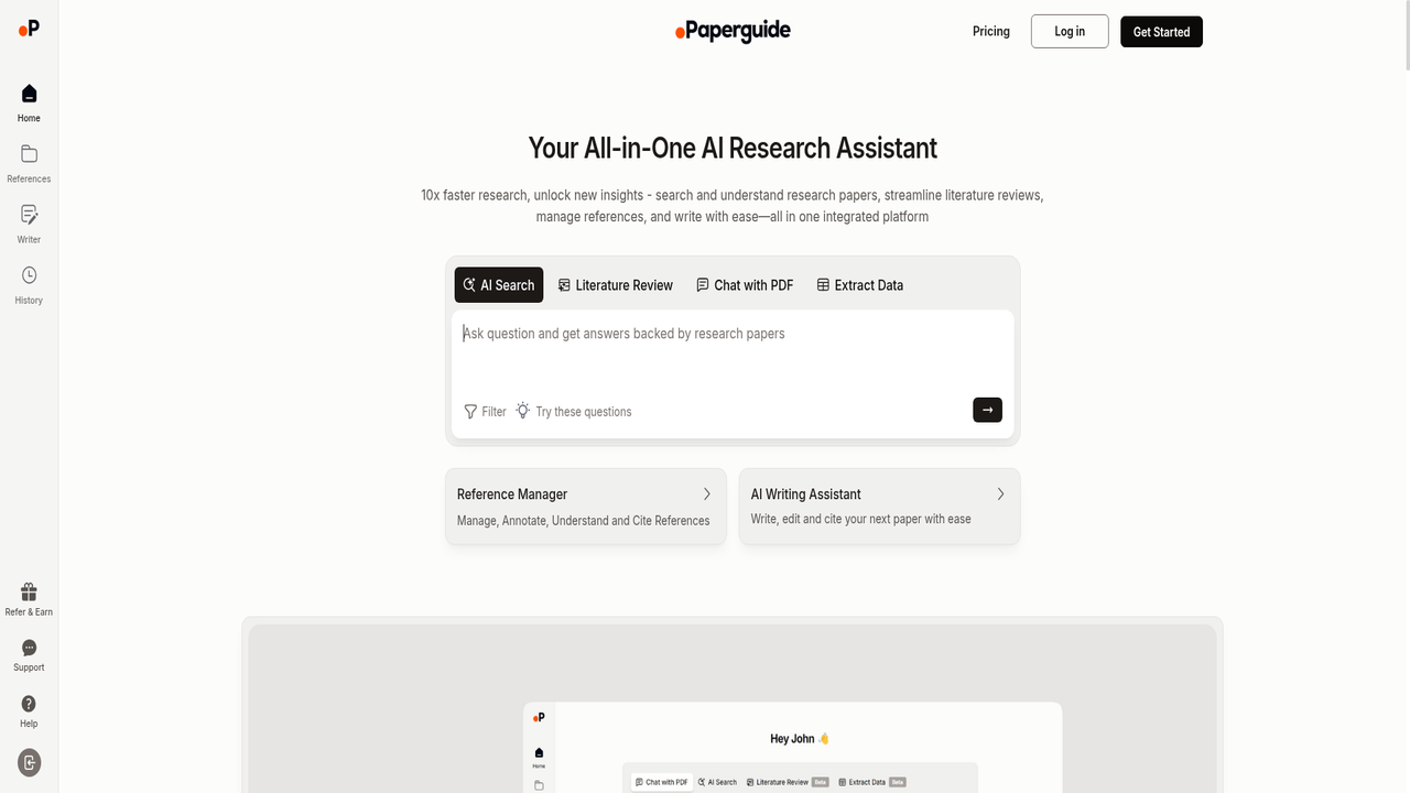 Paperguide - The All-in-One AI Research Assistant - AI Tool Review | Coding180