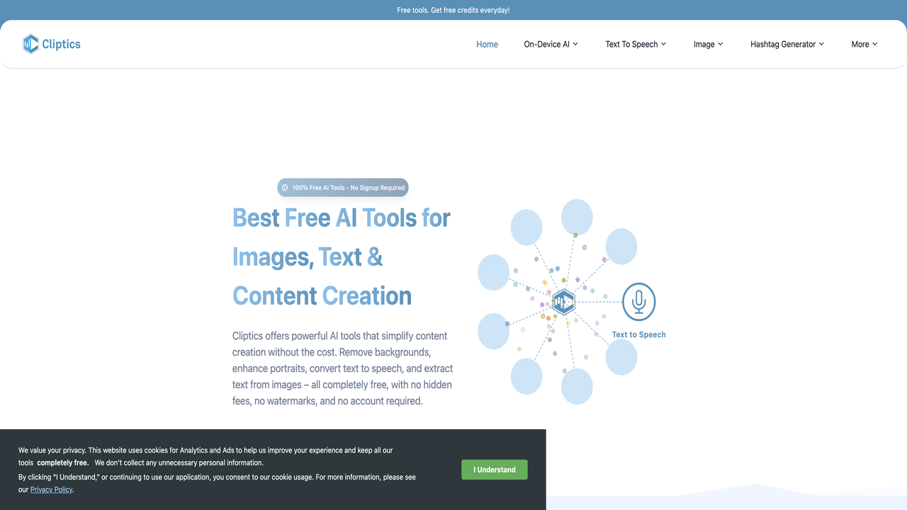 Cliptics - Best Free AI Tools for Images, Text & Content Creation - AI Tool Review | Coding180