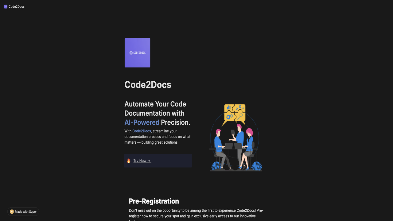 Code2Docs - AI Tool for Automated Documentation - AI Tool Review | Coding180