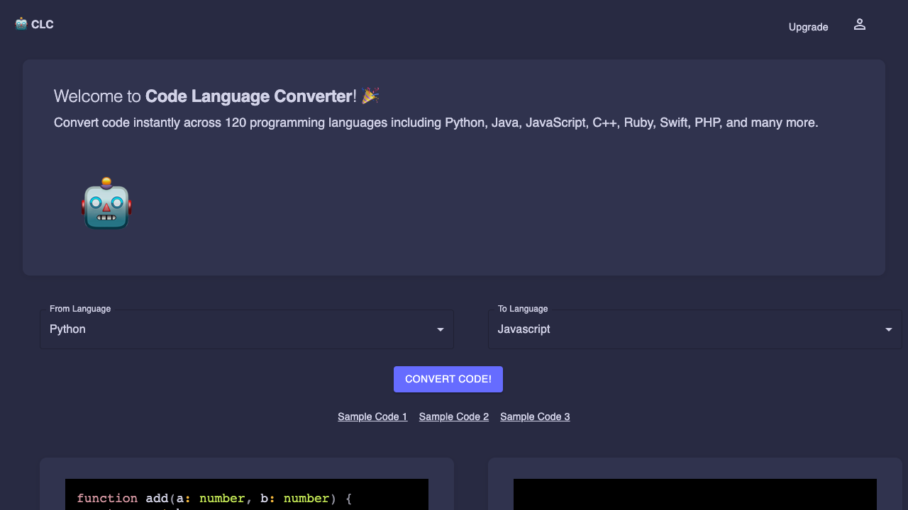 Code Language Converter - AI Tool - AI Tool Review | Coding180