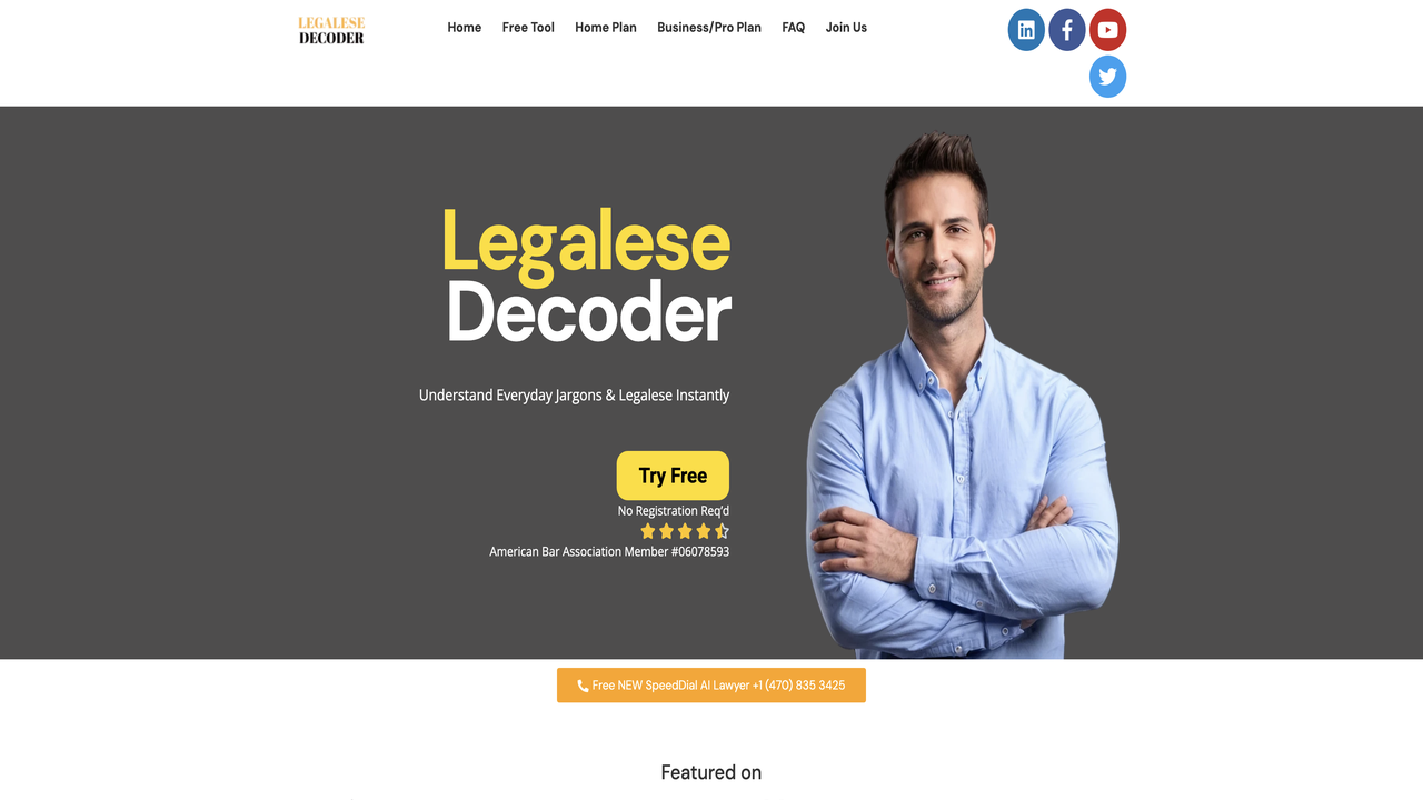 Legalese Decoder - AI Tool for Simplifying Legal Documents - AI Tool Review | Coding180