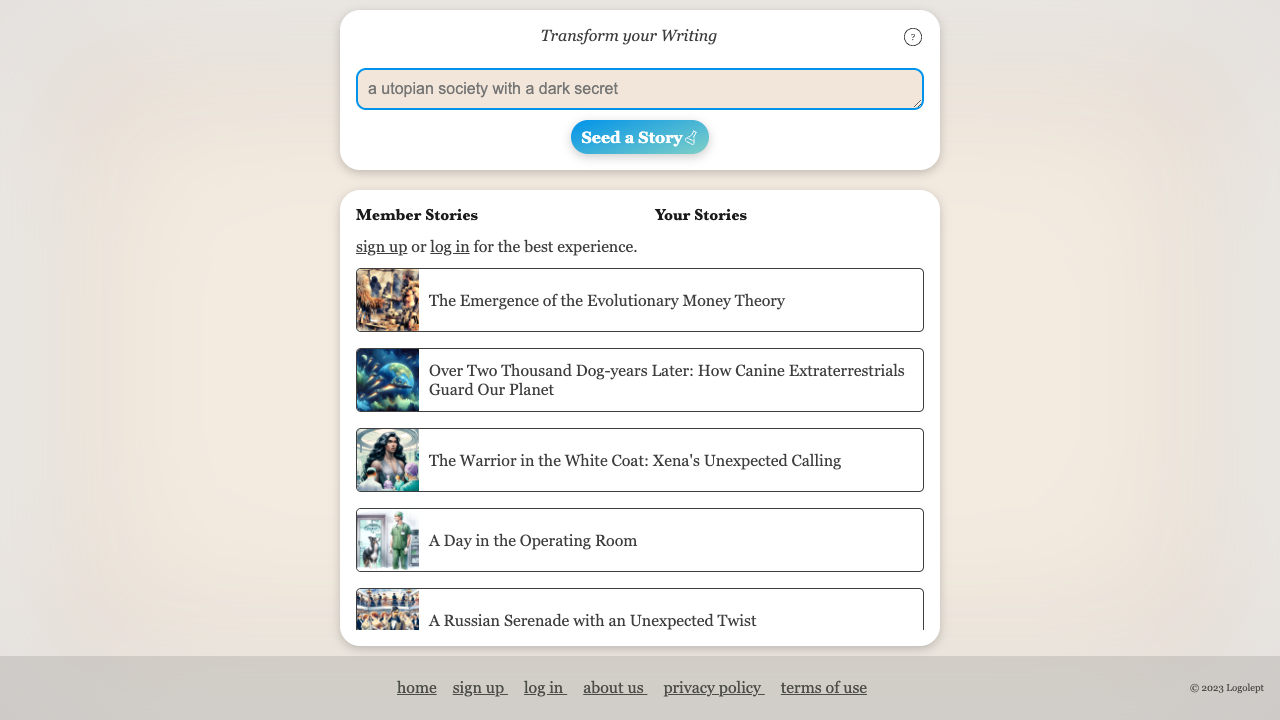 Logolept - AI Tool for Creative Writing - AI Tool Review | Coding180