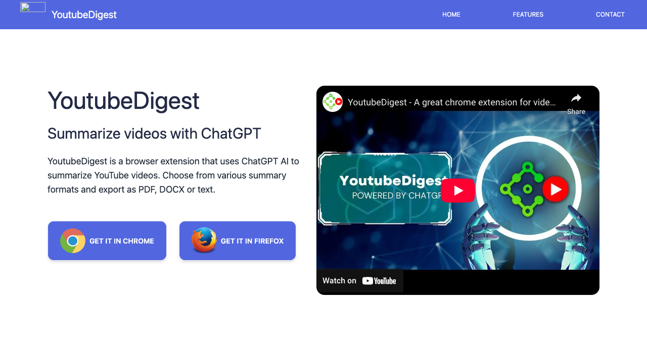 YoutubeDigest - AI Tool for Summarizing YouTube Videos - AI Tool Review | Coding180
