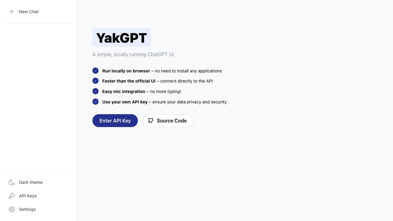 YakGPT - A Simple Locally Running ChatGPT UI - AI Tool Review | Coding180
