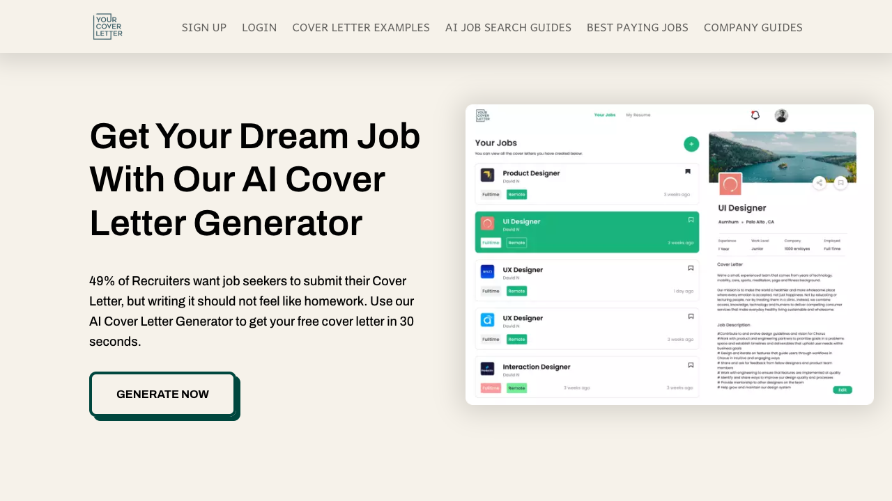 AI Cover Letter Generator - Build a Free Cover Letter Instantly - AI ...