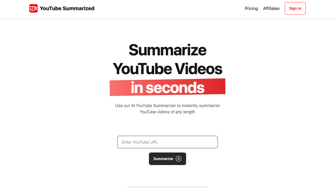 YouTube Summarized - AI Tool for Instant Video Summaries - AI Tool Review | Coding180