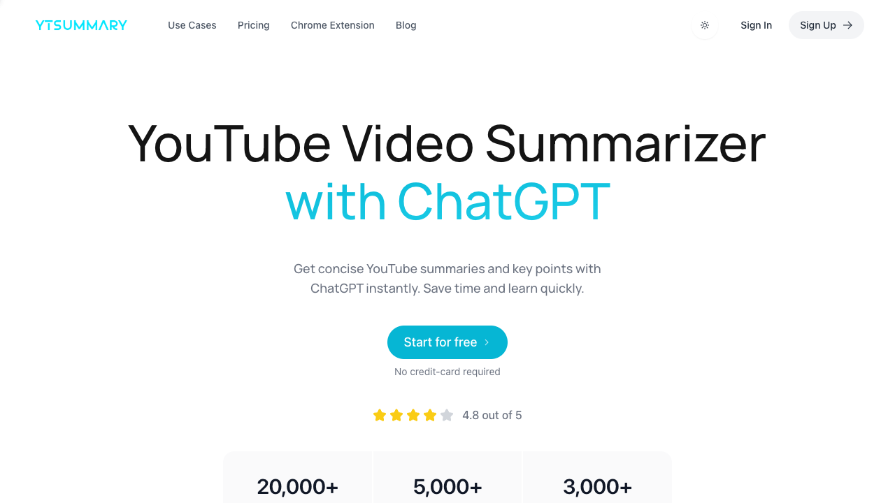 YouTube Video Summarizer with ChatGPT - YTSummary - AI Tool Review | Coding180