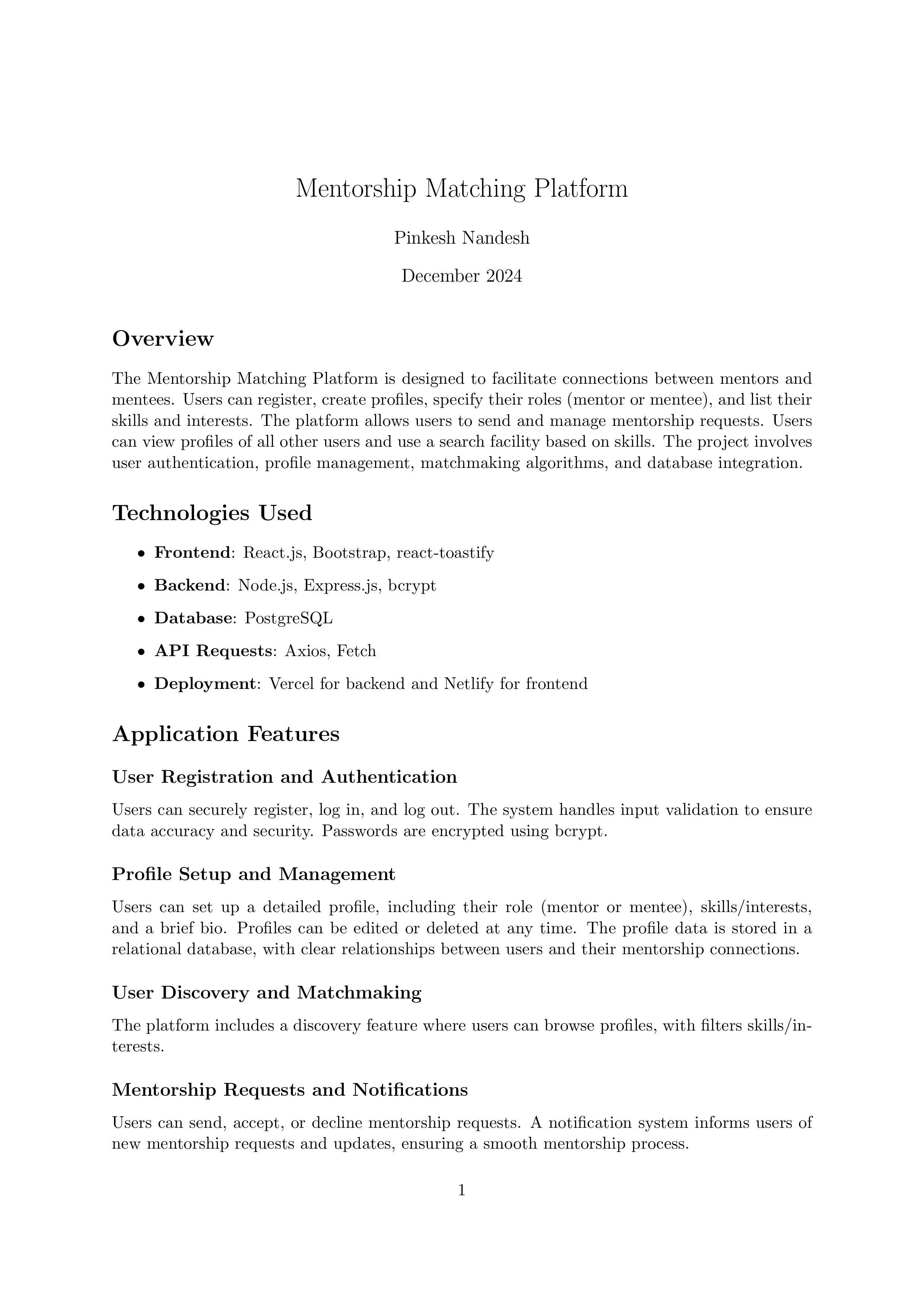 GitHub - nandeshboyz024/Mentorship-Matching-Platform