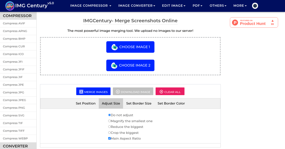 Merge screenshots online - ImgCentury