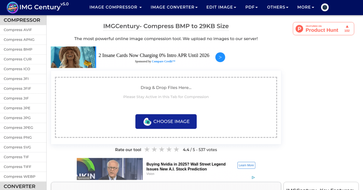 Compress BMP to 29KB Size- Bulk BMP Files Compression- IMGCentury