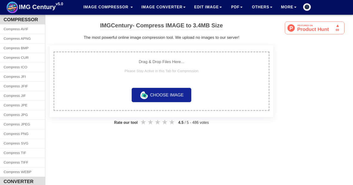 Compress IMAGE to 3.4MB Size- Bulk IMAGE Files Compression- IMGCentury