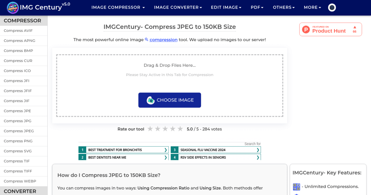 Compress JPEG to 150KB Size- Bulk JPEG Files Compression- IMGCentury
