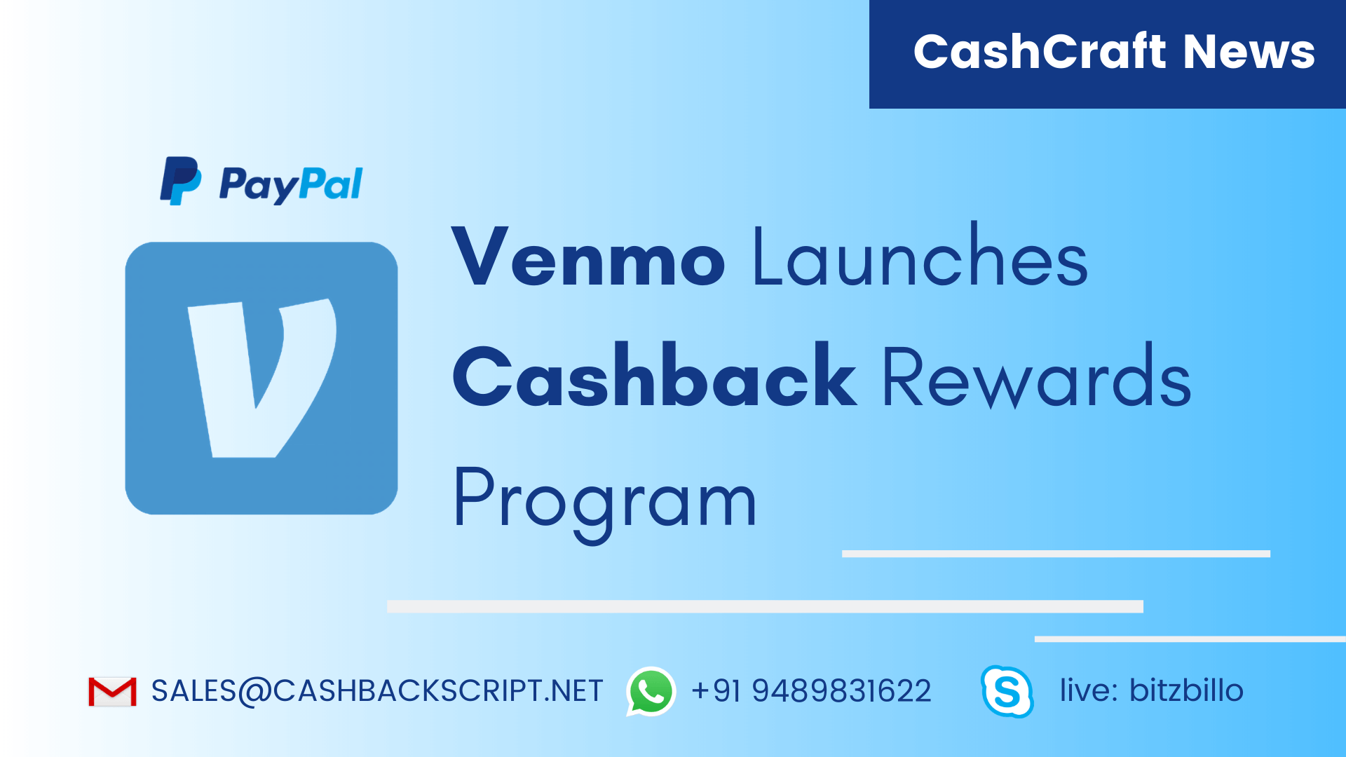 Venmo Launches Cashback Rewards Program | Paypal | CashCraft