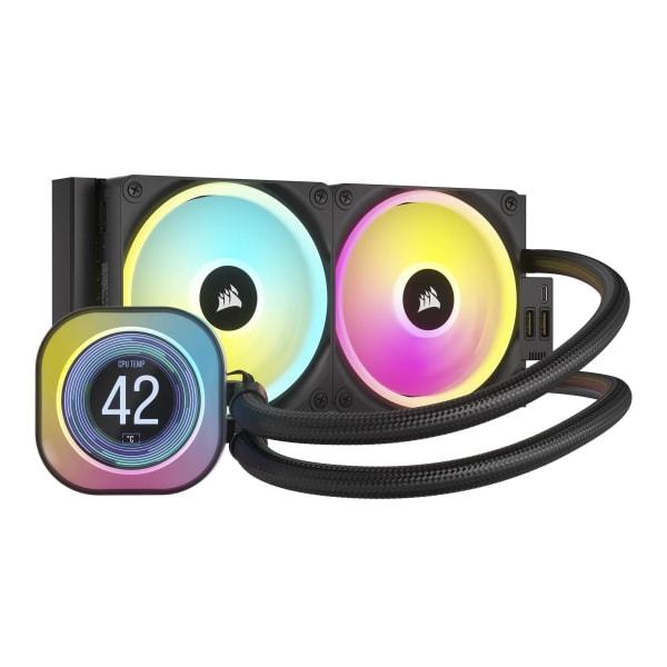 CORSAIR iCUE Link H150i LCD Sıvı CPU Soğutucu Siyah 240mm AIO ...
