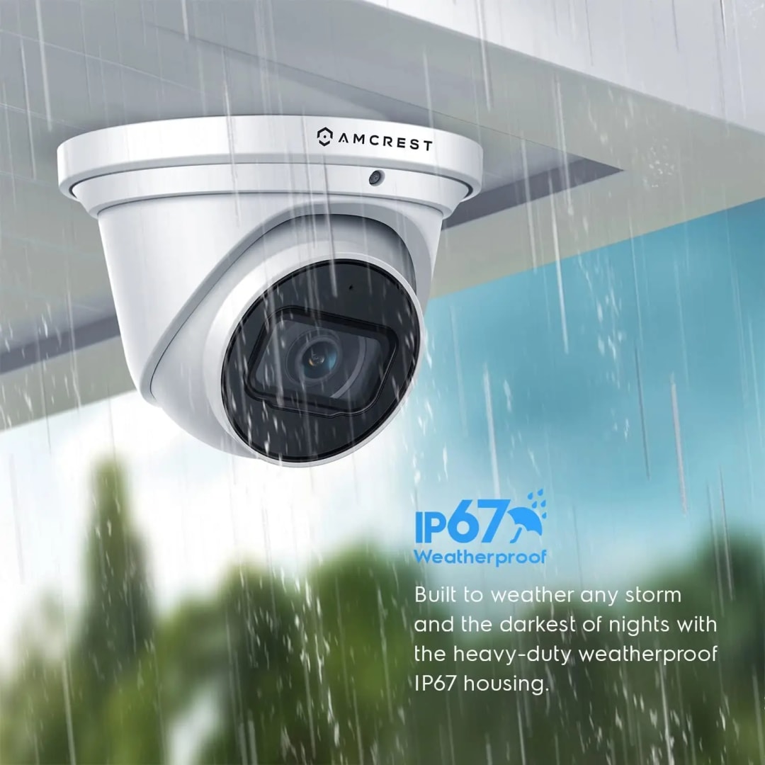 Amcrest UltraHD 4K 8MP Dış Mekan Güvenliği IP Taretli PoE Kamera Beyaz