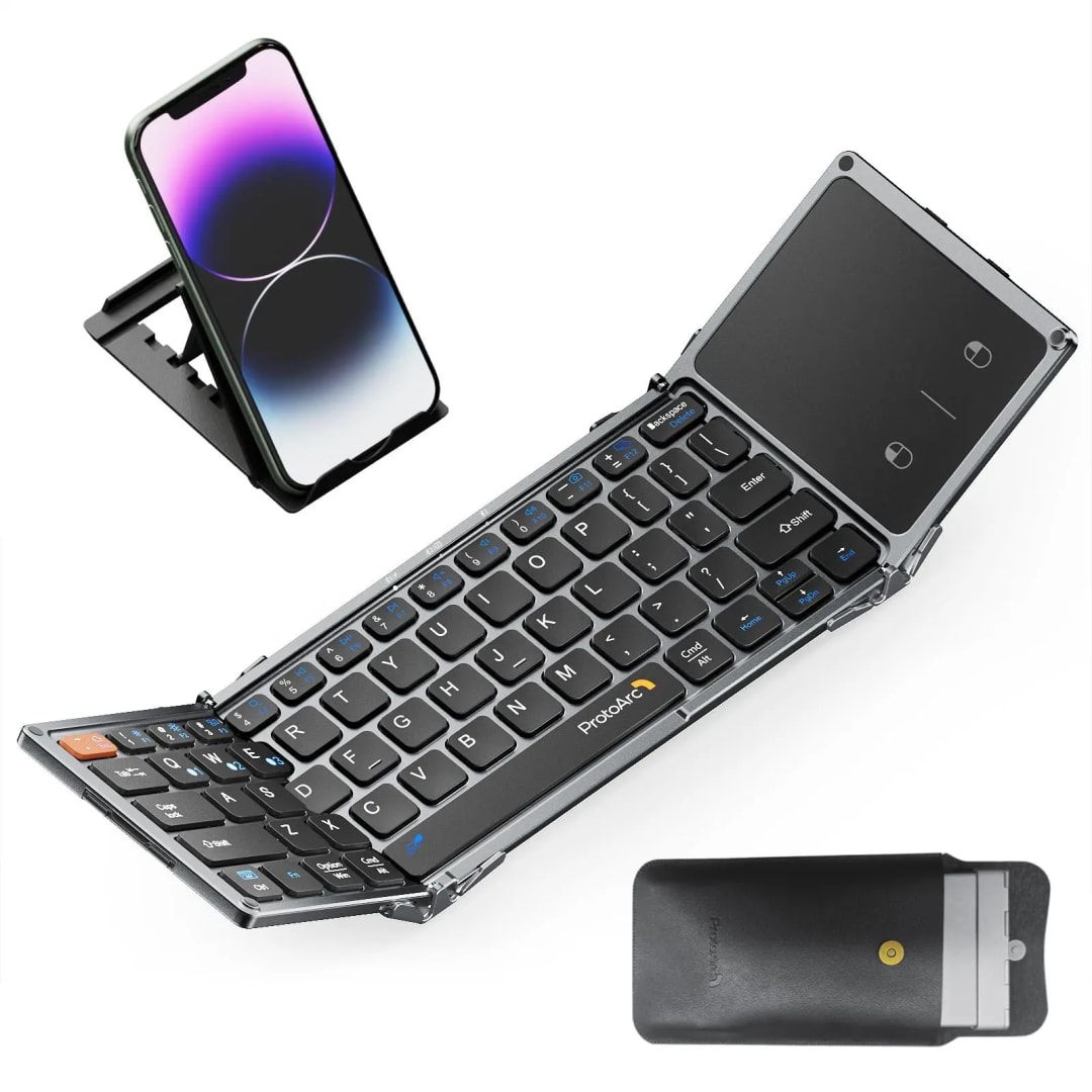 ProtoArc Dokunmatik Yüzeyli Katlanabilir Bluetooth Klavye