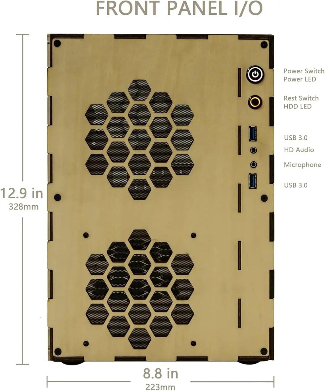 CYBERWOOD Mirco ATX PC Kasası, Mini Tower Bilgisayar Kasası
