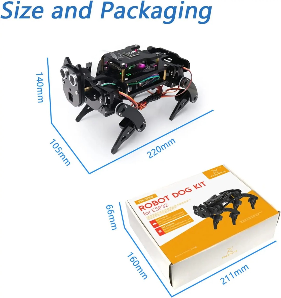 ESP32-ROVER için Freenove Robot Köpek Kiti ESP32-ROVER için Freenove Robot Köpek Kiti