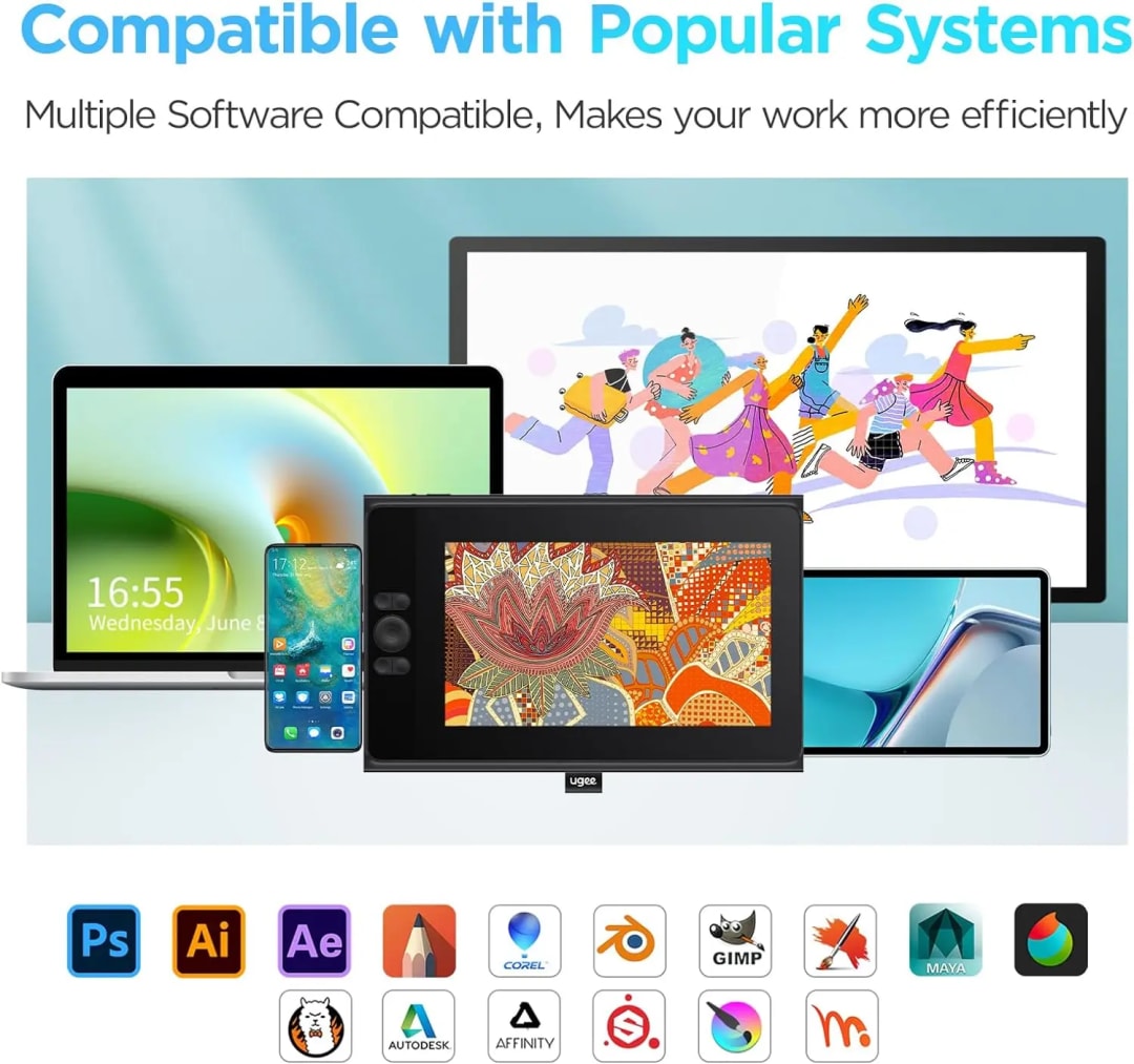 UGEE UE12P %147 sRGB Ekranlı Çizim Tableti