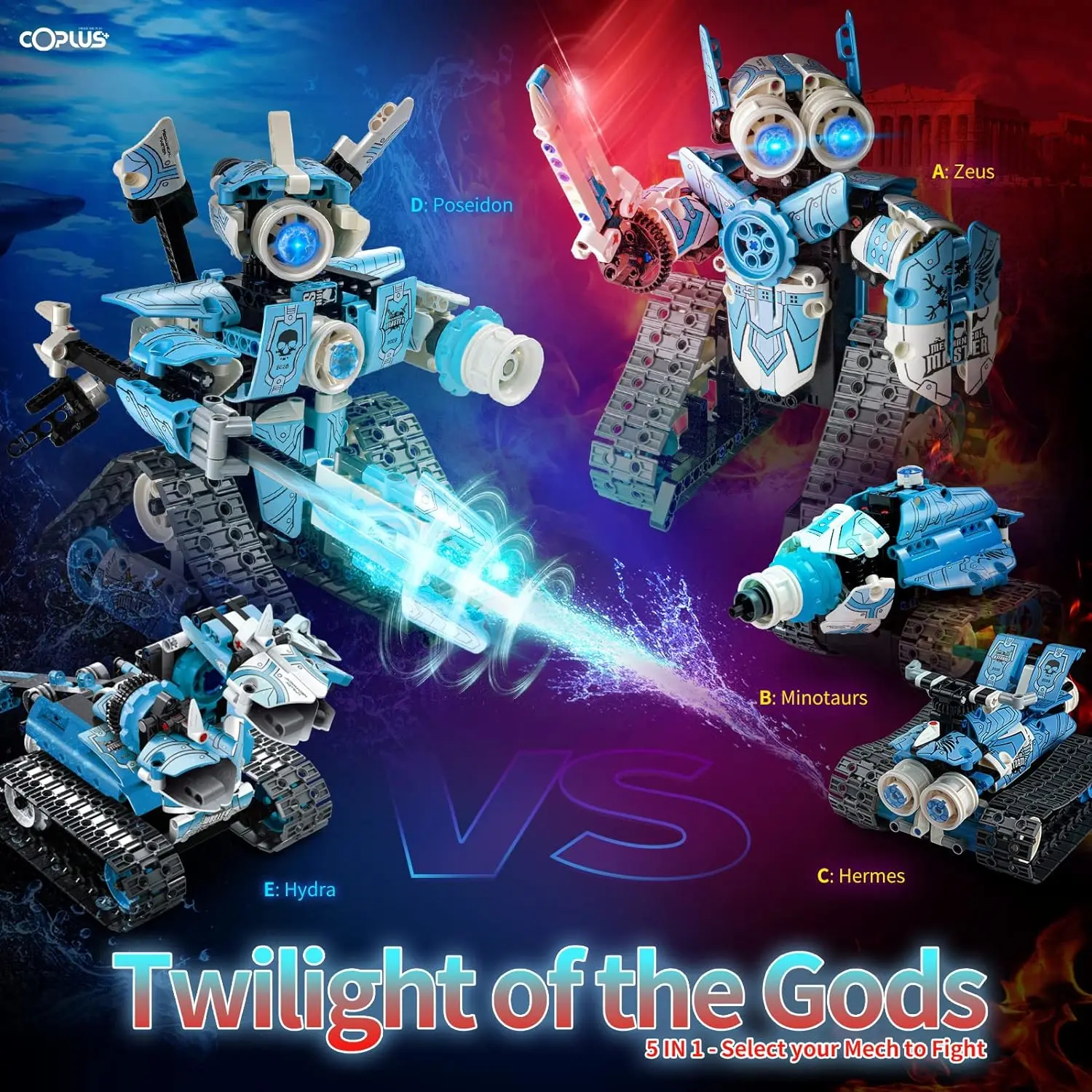 Coplus 5'i 1 arada STEM Robot Yapı Seti