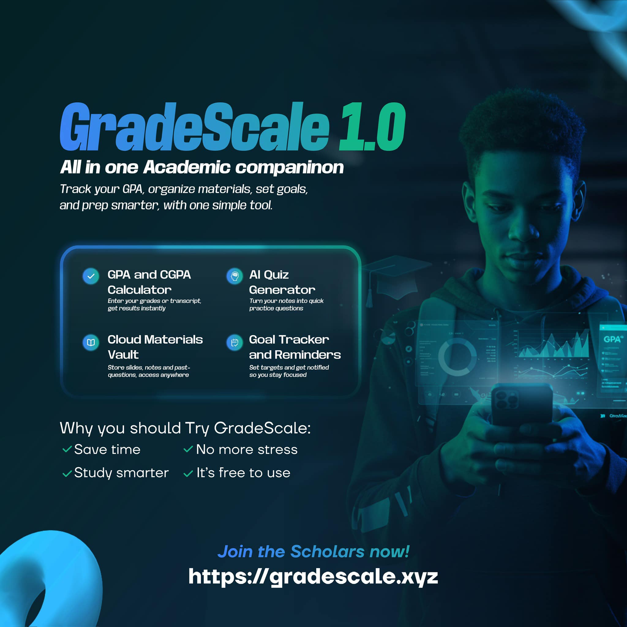 GradeScale - Smarter GPA Tracker & Study App for Students