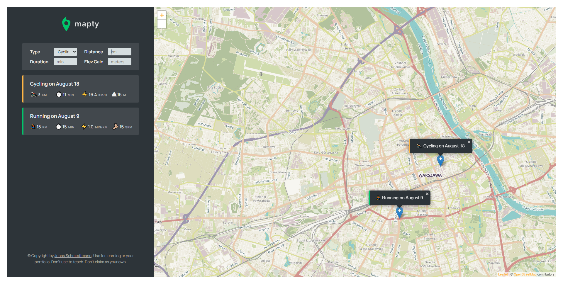 GitHub - EmP33/Map-App: Project created during the JS course