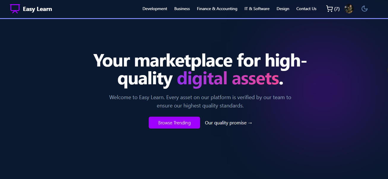 GitHub - TarekMohamed-Dev/Easy-Learn-MarketPlace: A Modern Fullstack E-Commerce Marketplace for ...