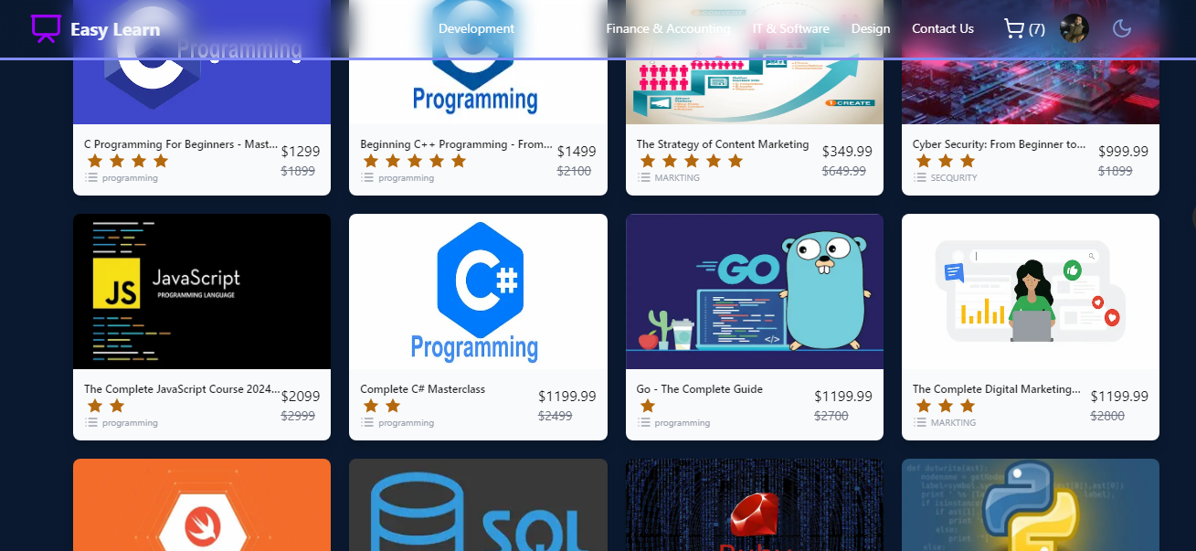 GitHub - TarekMohamed-Dev/Easy-Learn-MarketPlace: A Modern Fullstack E ...