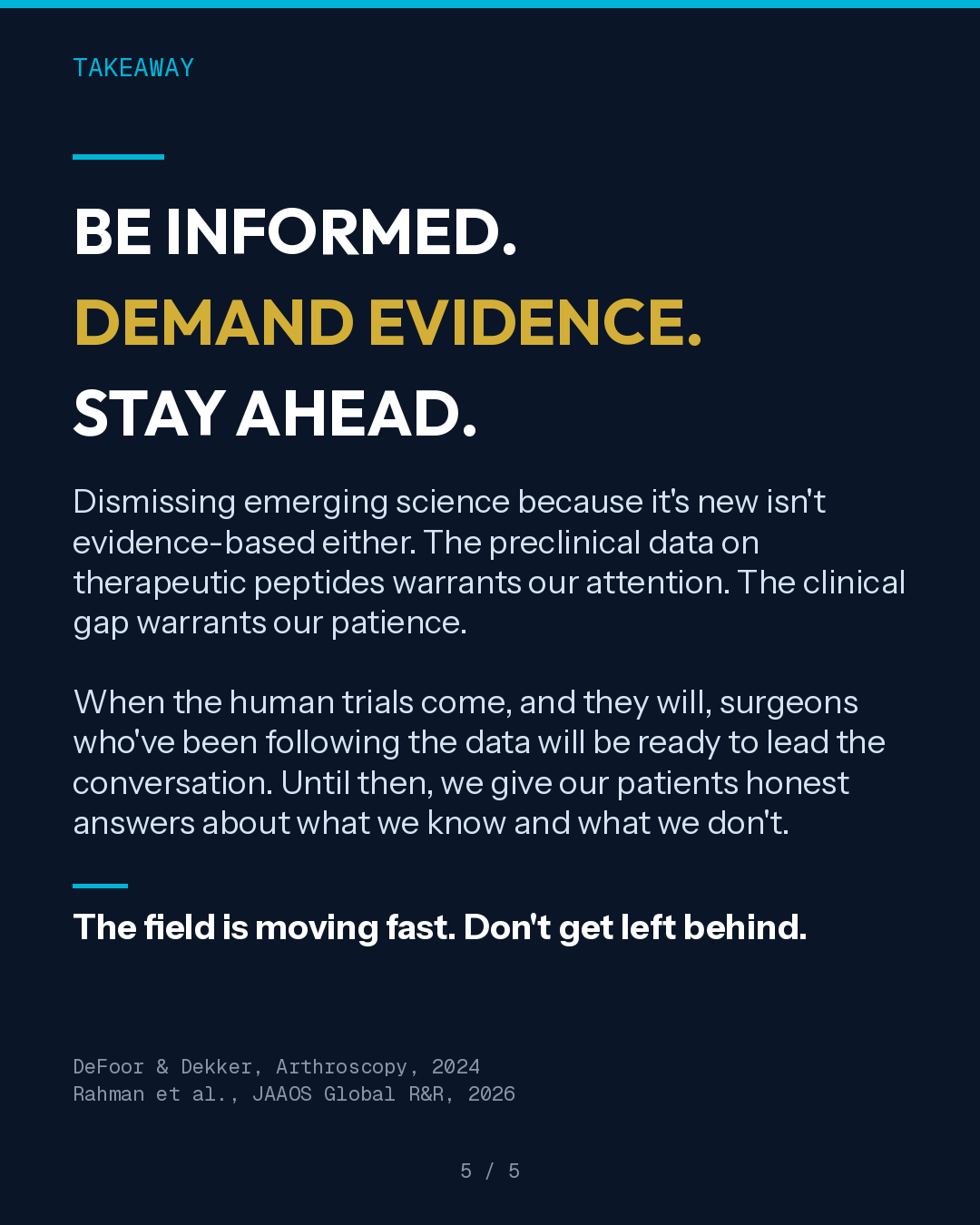 What Orthopedic Surgeons Should Know About Therapeutic Peptides ...