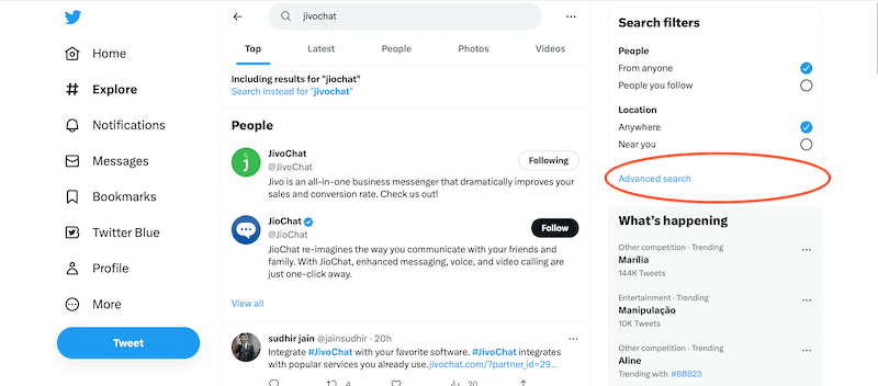 How to Use Twitter Advanced Search