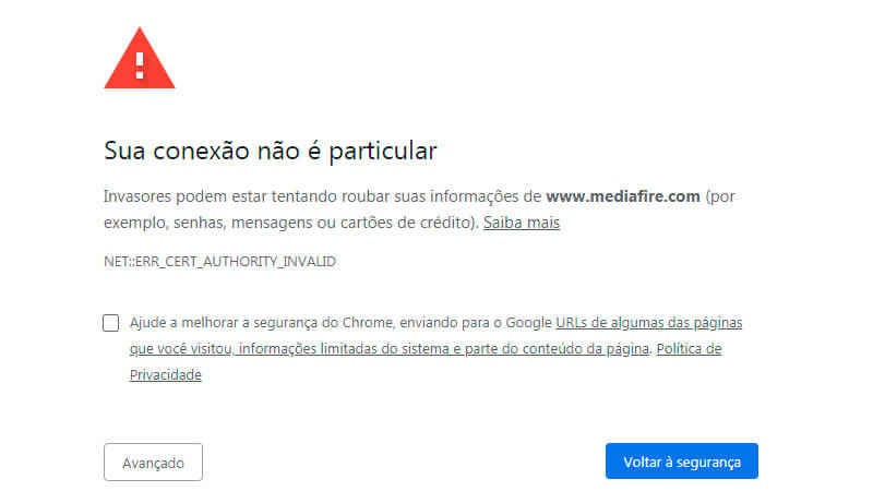 "Sua Conexão Não é Particular": Como Resolver [Guia Completo]