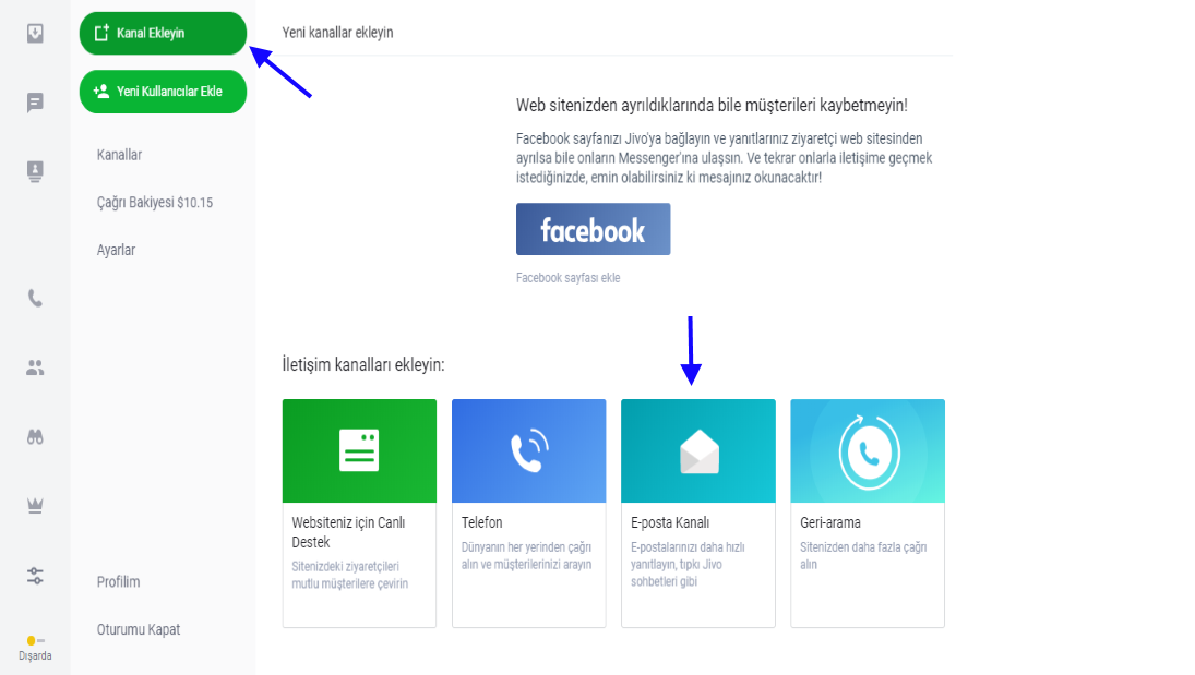 Ekibinizin e-posta adresini JivoChat ile nasıl entegre edersiniz