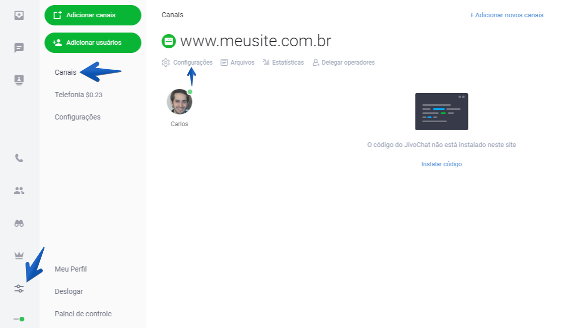 Como adicionar ou deletar um site Como adicionar ou deletar um site