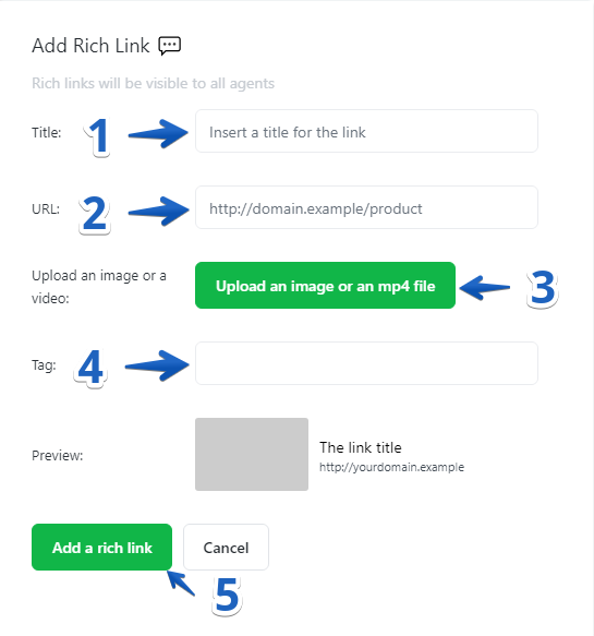 How to use Rich Links