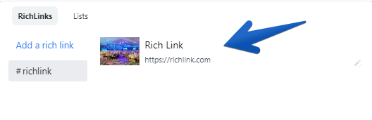 How to use Rich Links