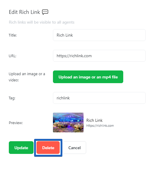 How to use Rich Links